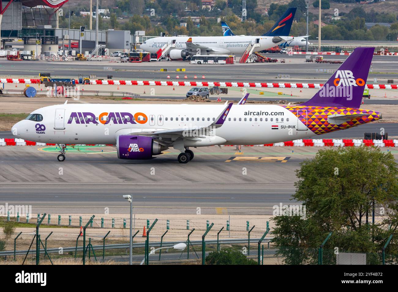Madrid Barajas Airport. Airbus A320 neo airliner of the Air Cairo airline Stock Photo - Alamy