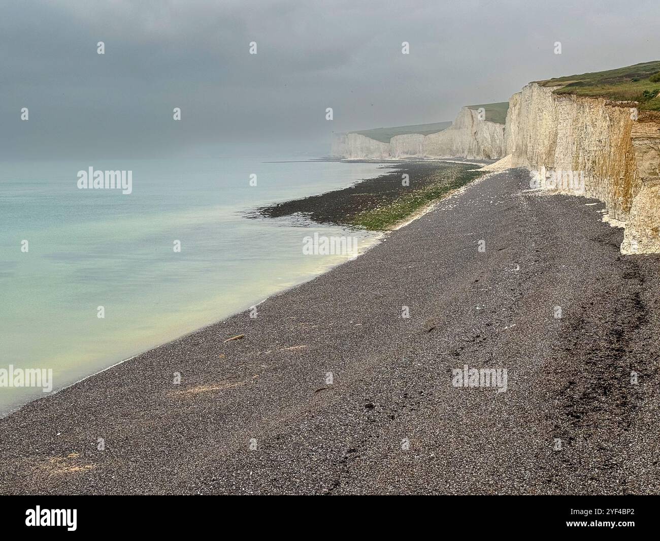 Eastbourne, UK. 02nd Nov, 2024. Birling Gap, Eastbourne, 02nd November 2024. A damp and cloudy ...