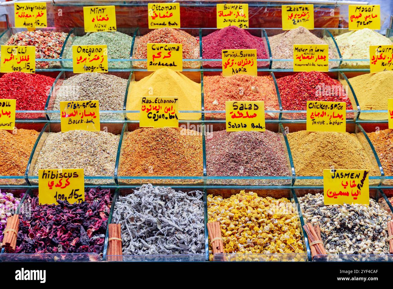Spices at the Grand Bazaar in Istanbul, Turkey Stock Photo - Alamy