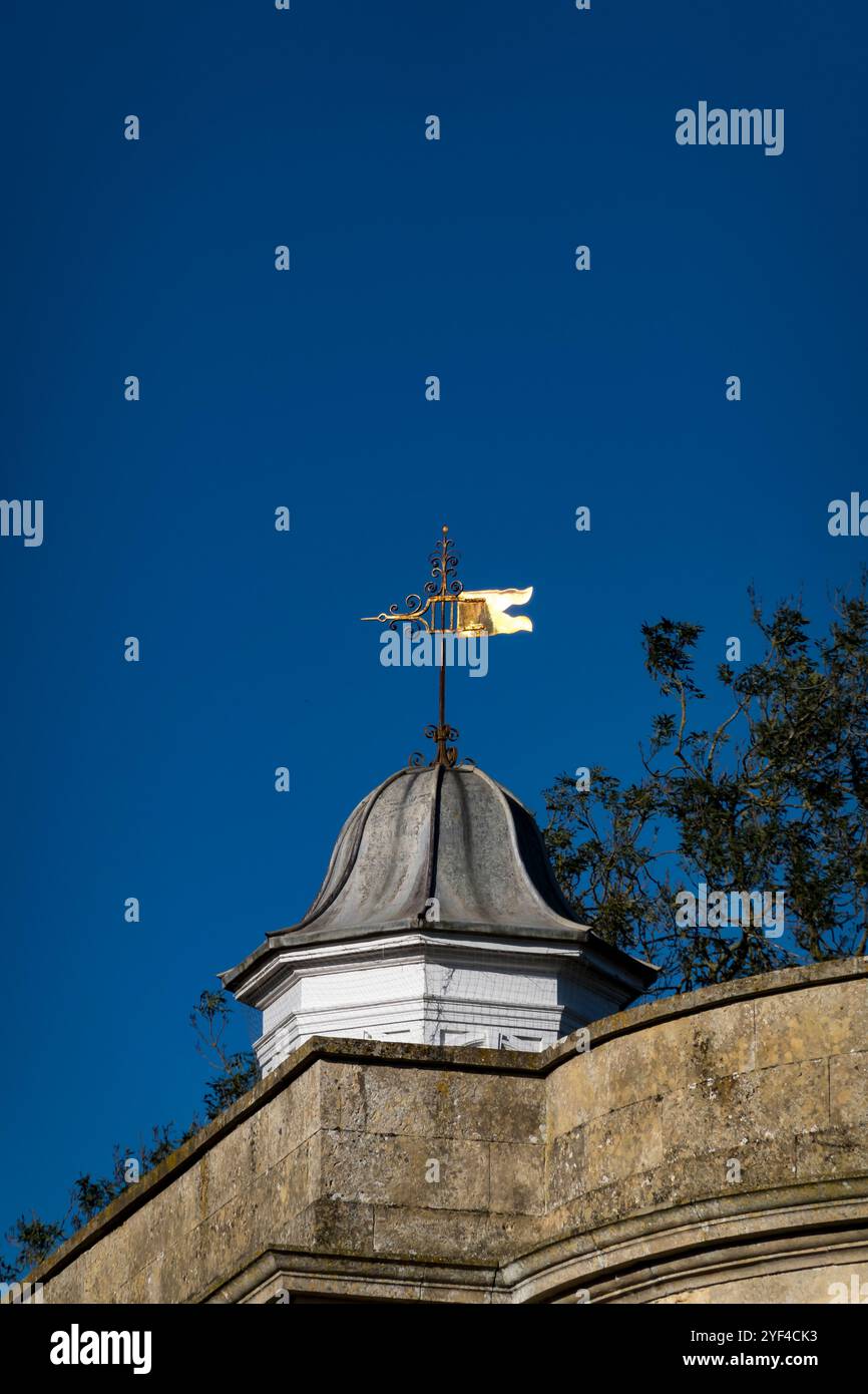 Brass weathervane on St Peter & St Pauls church bell housing, Cherry ...