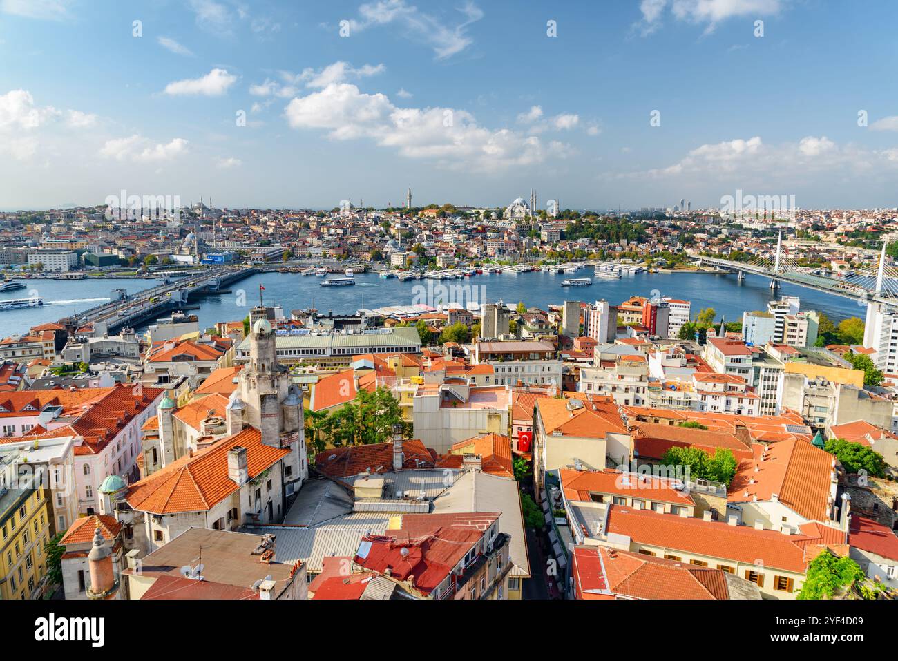 Aerial view of the Golden Horn, Istanbul, Turkey Stock Photo - Alamy
