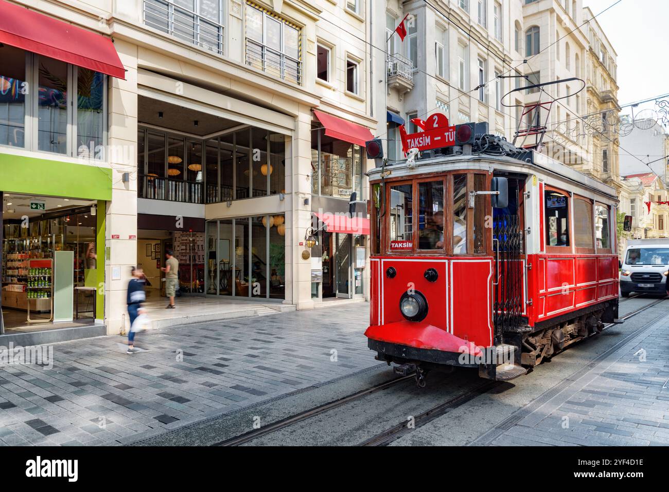 Retro tram on istiklal street hi-res stock photography and images - Alamy