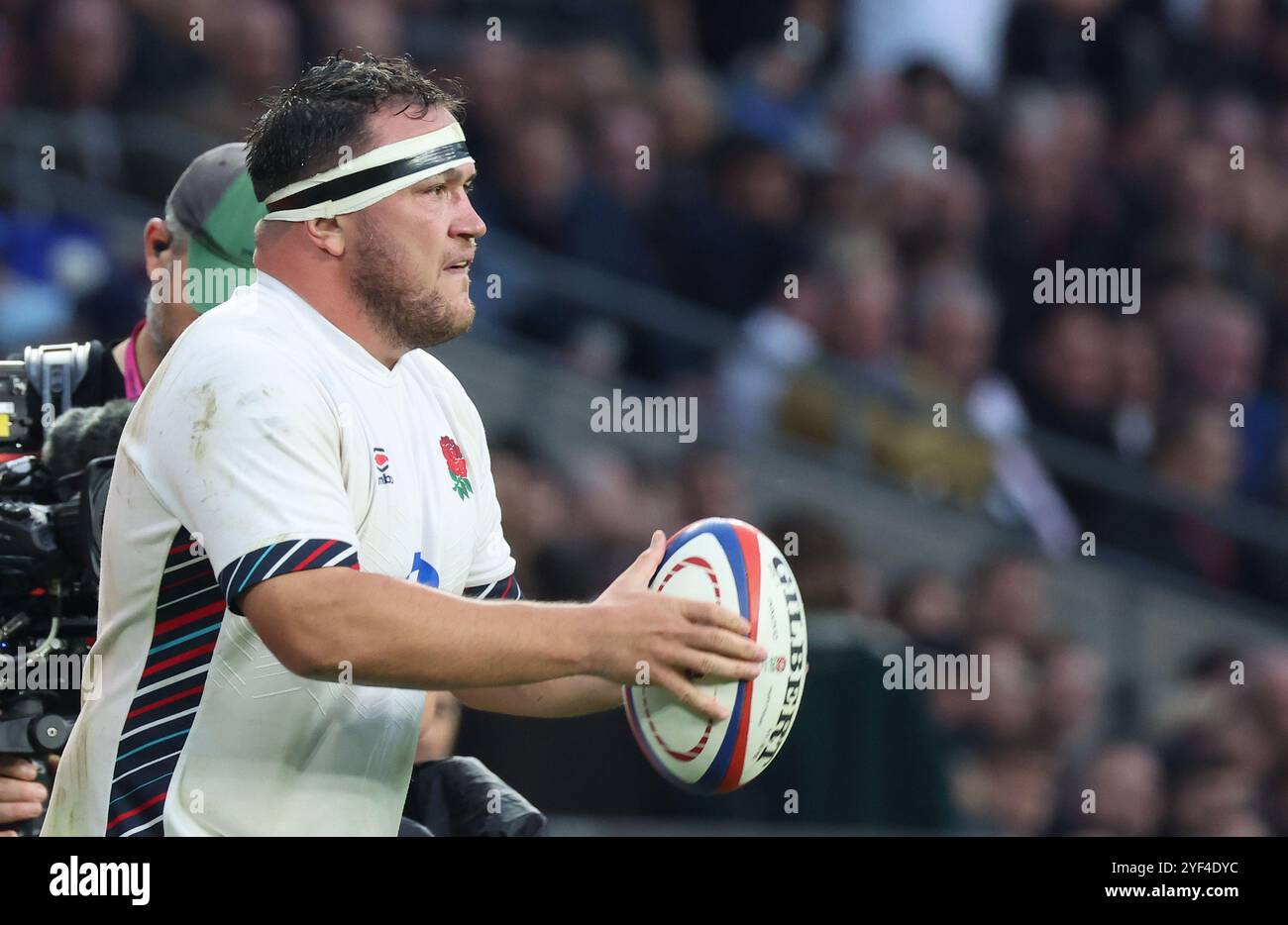 London, UK. 02nd Nov, 2024. England's Jamie George (Saracens) in action ...