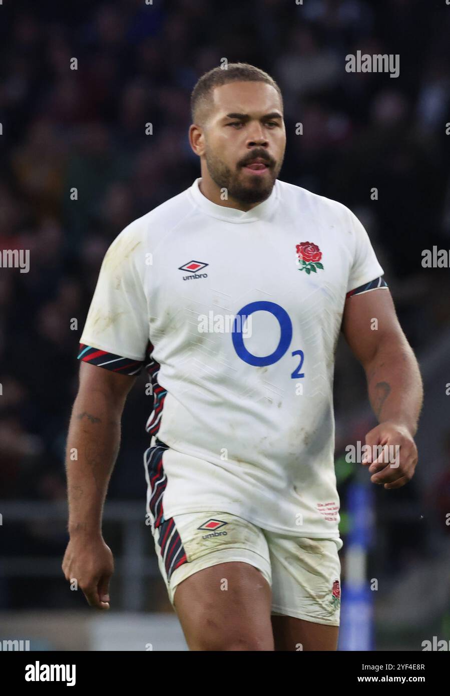 London, UK. 02nd Nov, 2024. England's Ollie Lawrence(Bath Rugby) during ...