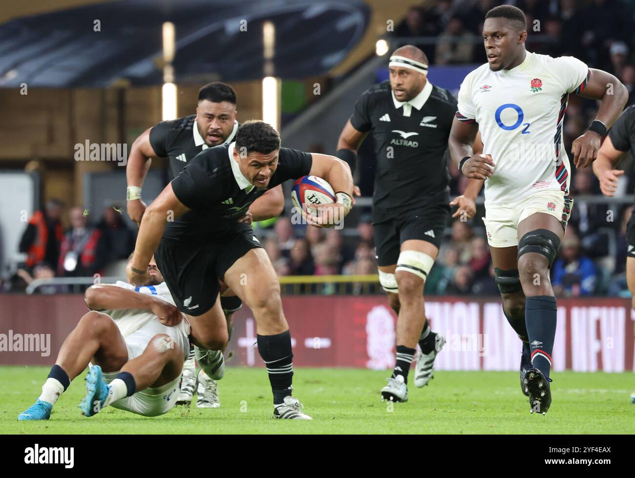 London, UK. 02nd Nov, 2024. Caleb Clarke of New Zealand in action ...