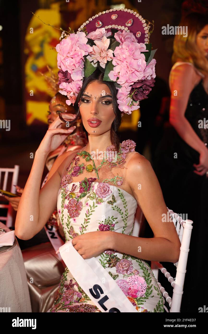 Miss Slovakia Petra Sivakova attends the Miss Universe Catrinas Gala at ...