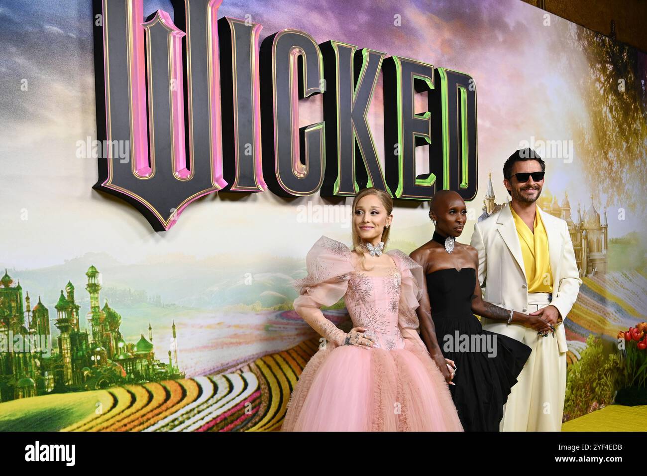 Sydney, Australia. 03rd Nov, 2024. (L-R) The cast of Wicked Ariana ...