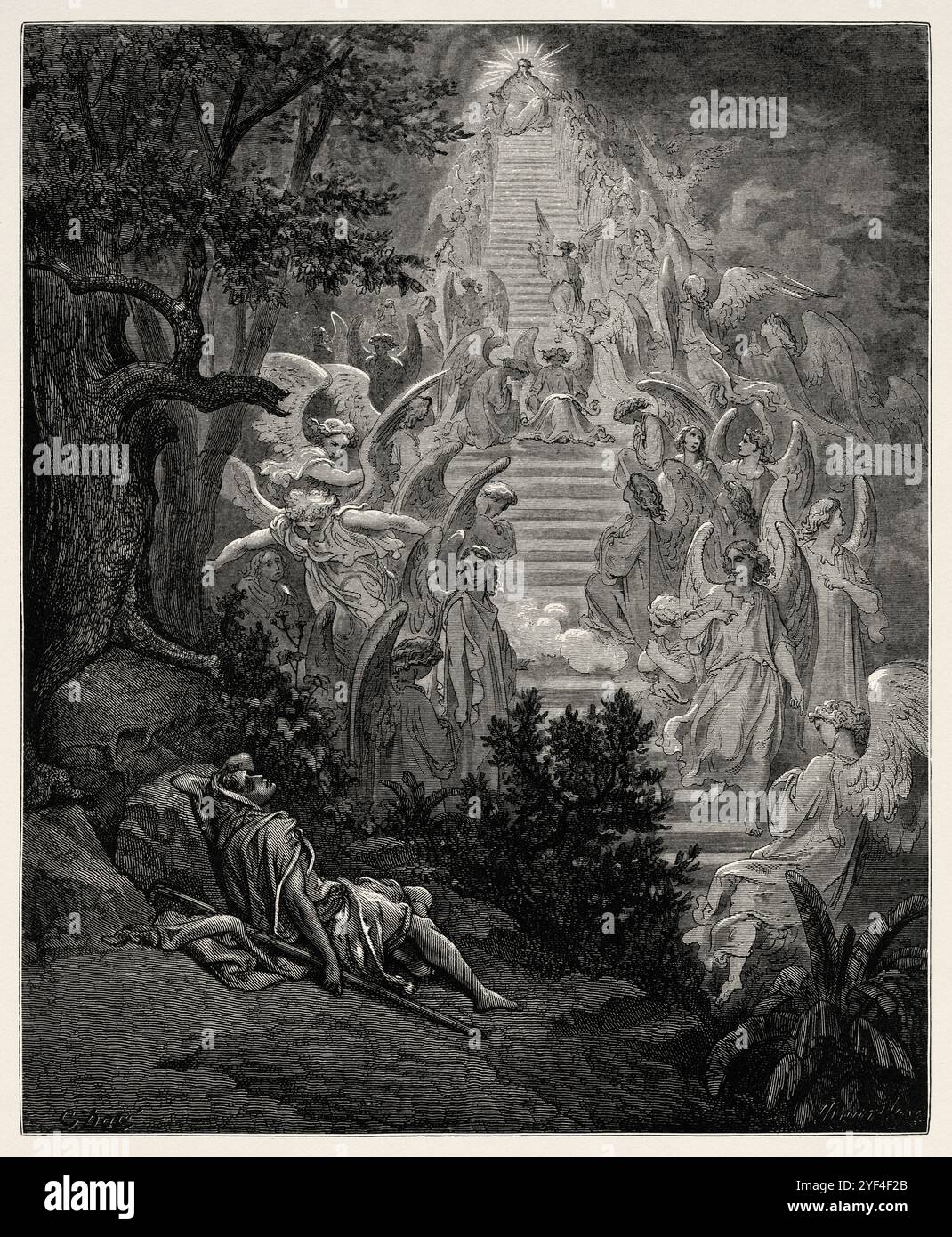 Jacob's dream. While sleeping, Jacob receives a dream from God that ...