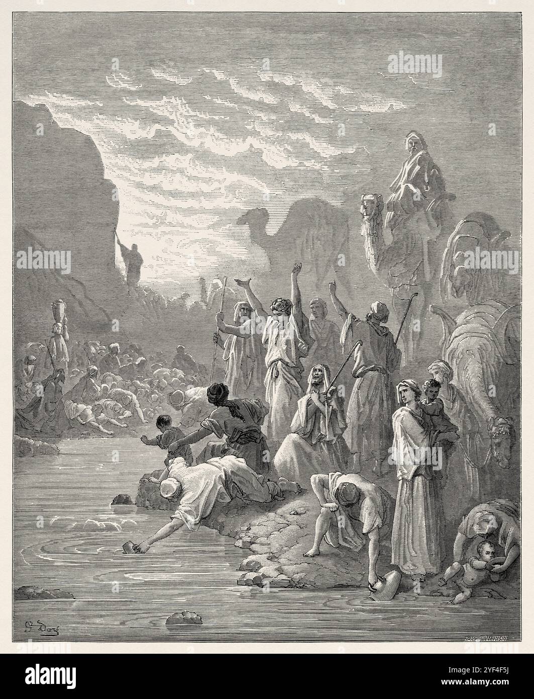 Moses drawing water from the rock hi-res stock photography and images ...