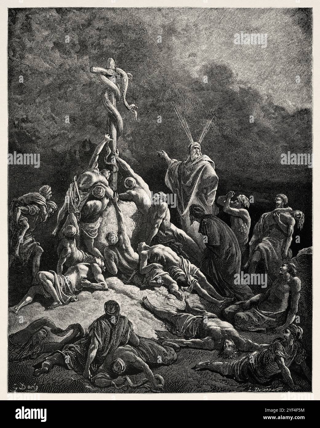 Moses made a bronze snake and put it up on a pole. Old Testament ...