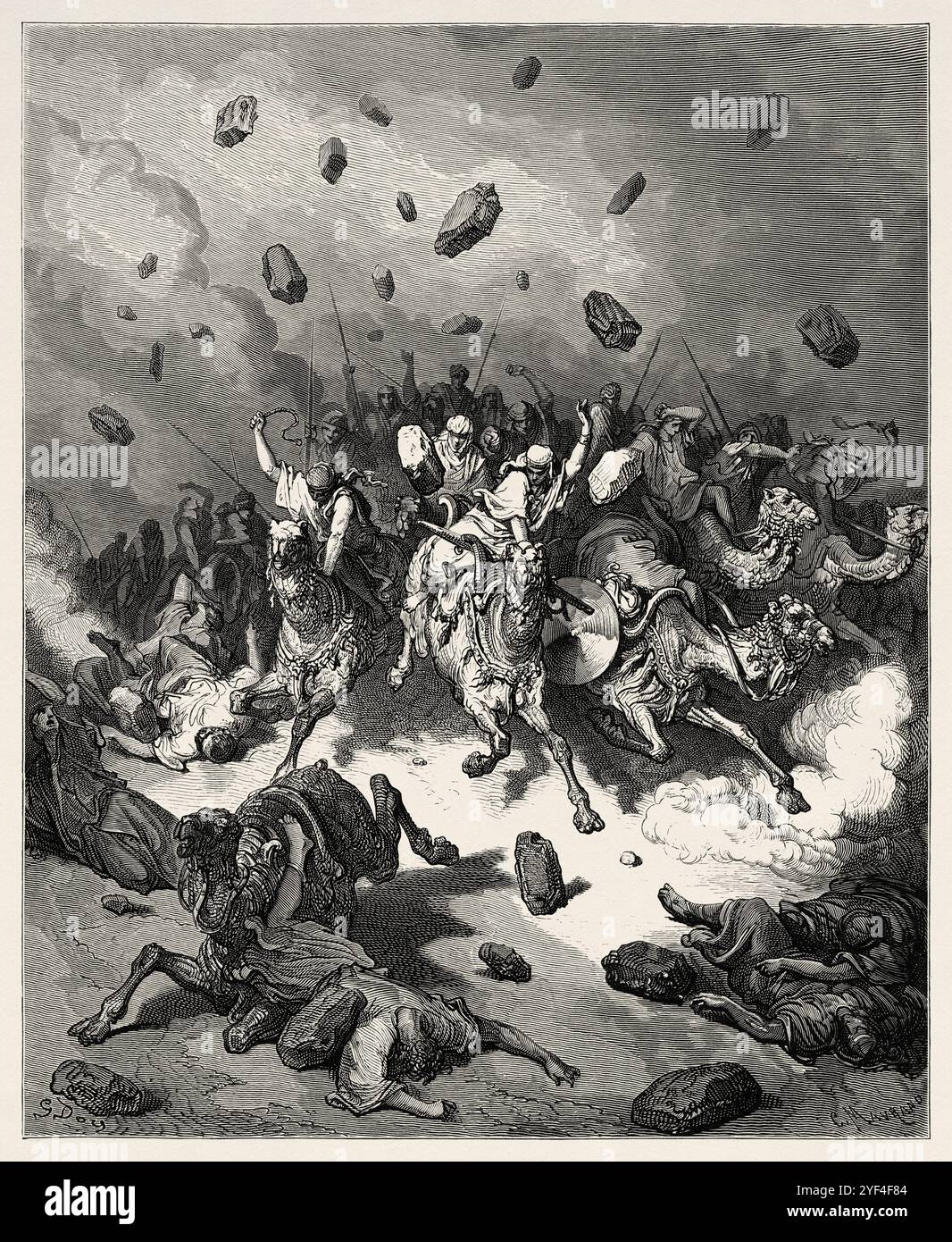 Joshua's victory over the Amorites. Destruction of the army of the ...