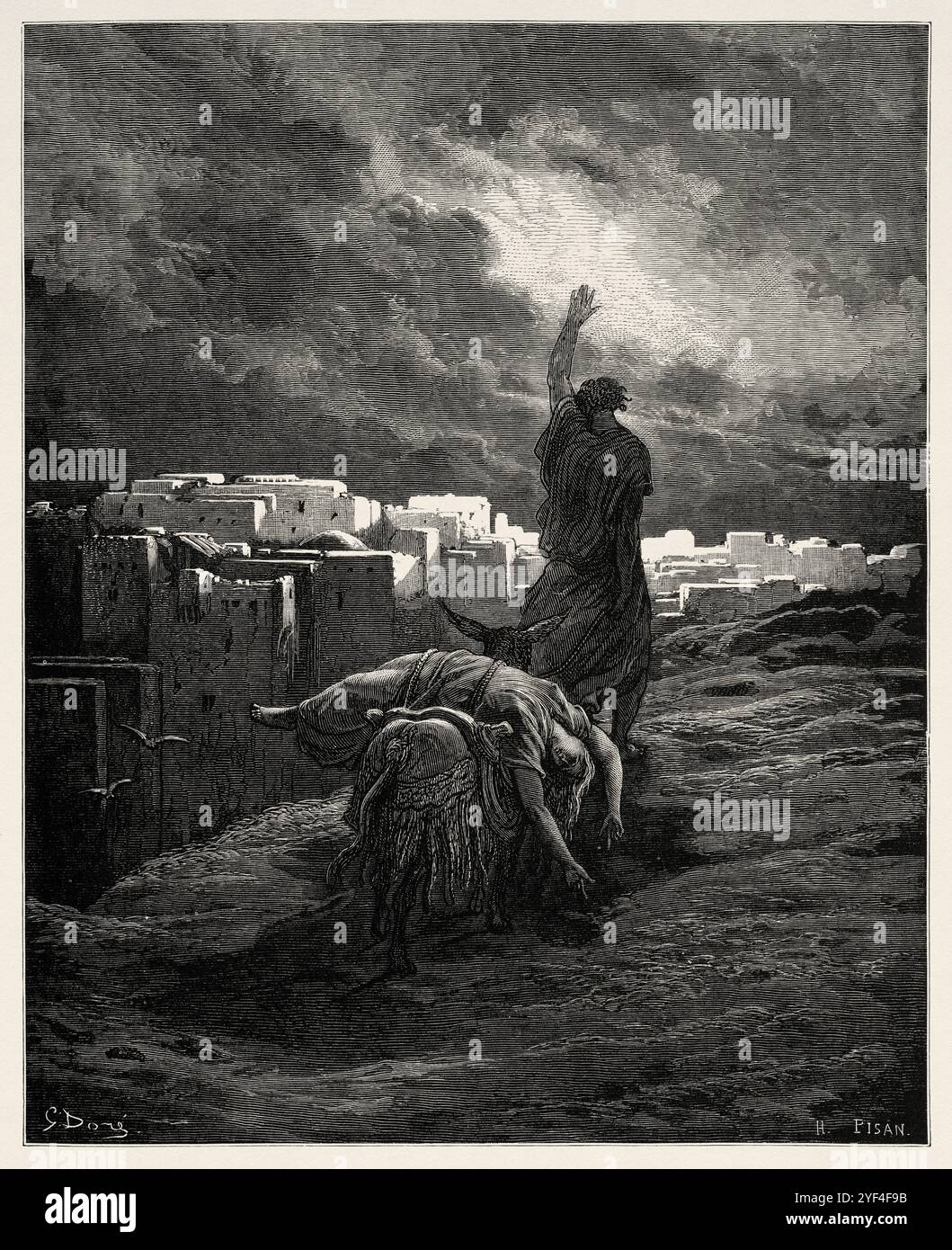 The Levite of Ephraim takes away the body of his wife. Old Testament ...