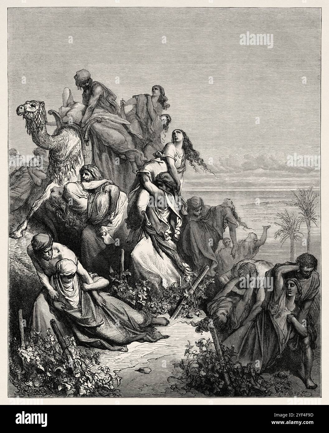 Benjamites carrying off the women of Shiloh to be their wives (Judges ...
