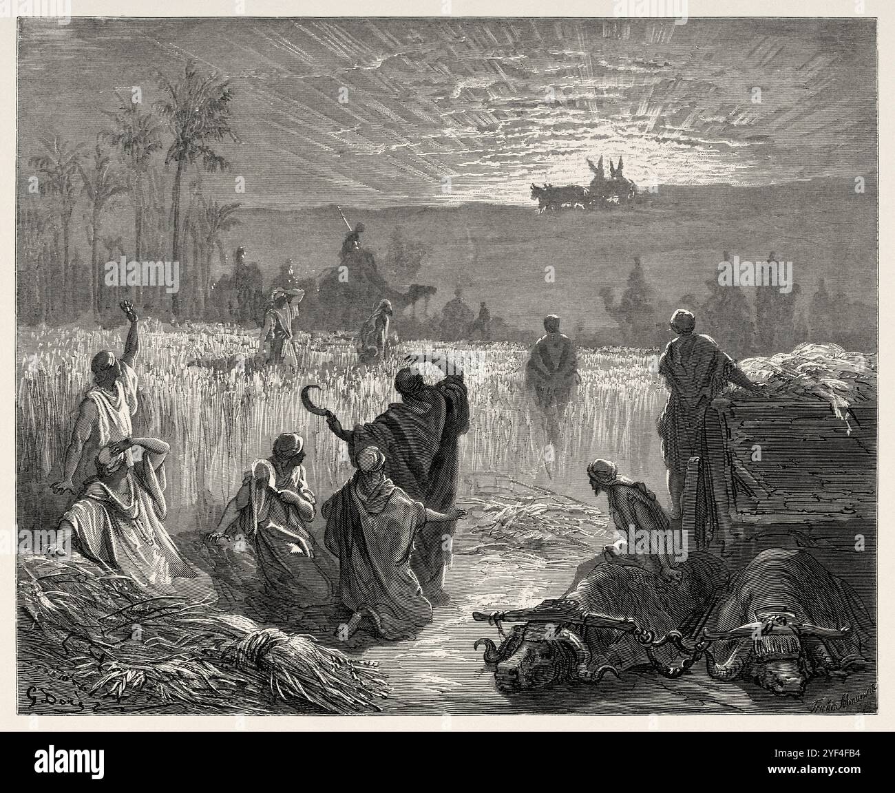 The return of the Ark of the Covenant to Beth Shemesh. the people of ...