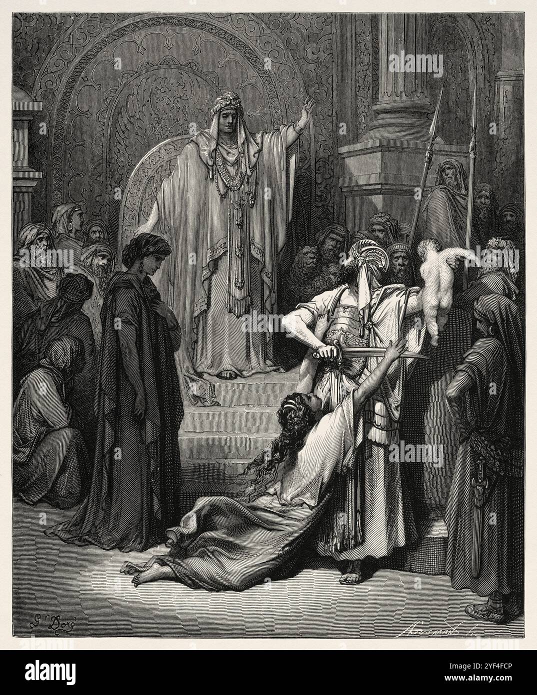 Solomon's Judgment. Solomon makes the judgment to split the baby ...