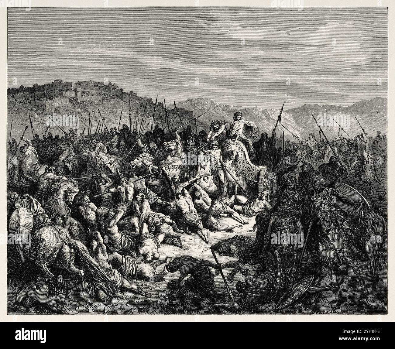 King Ahab fights the Assyrians at the Battle of Qarqar. Old Testament ...