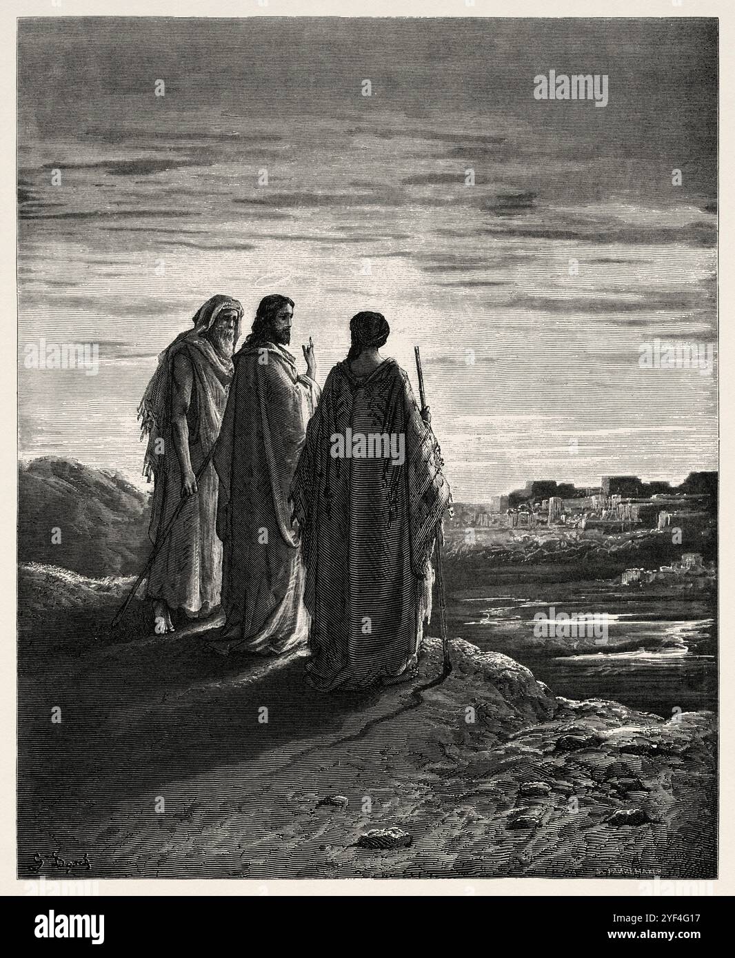 Jesus Appears to the Disciples. Jesus and the Disciples on the Road to ...