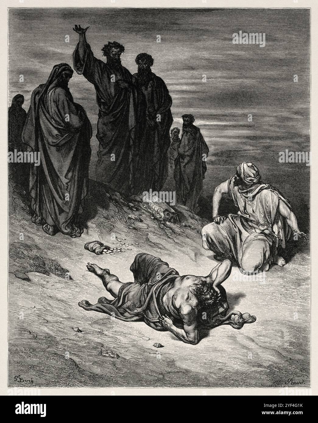 Death of Ananias after withholding money from Saint Peter. New ...