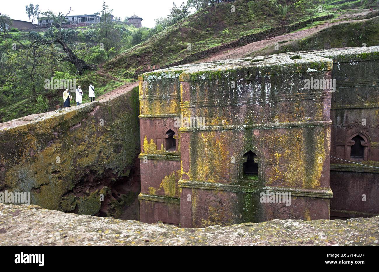 Underground monolithic rock church Biete Giyorgis, dedicated to the ...