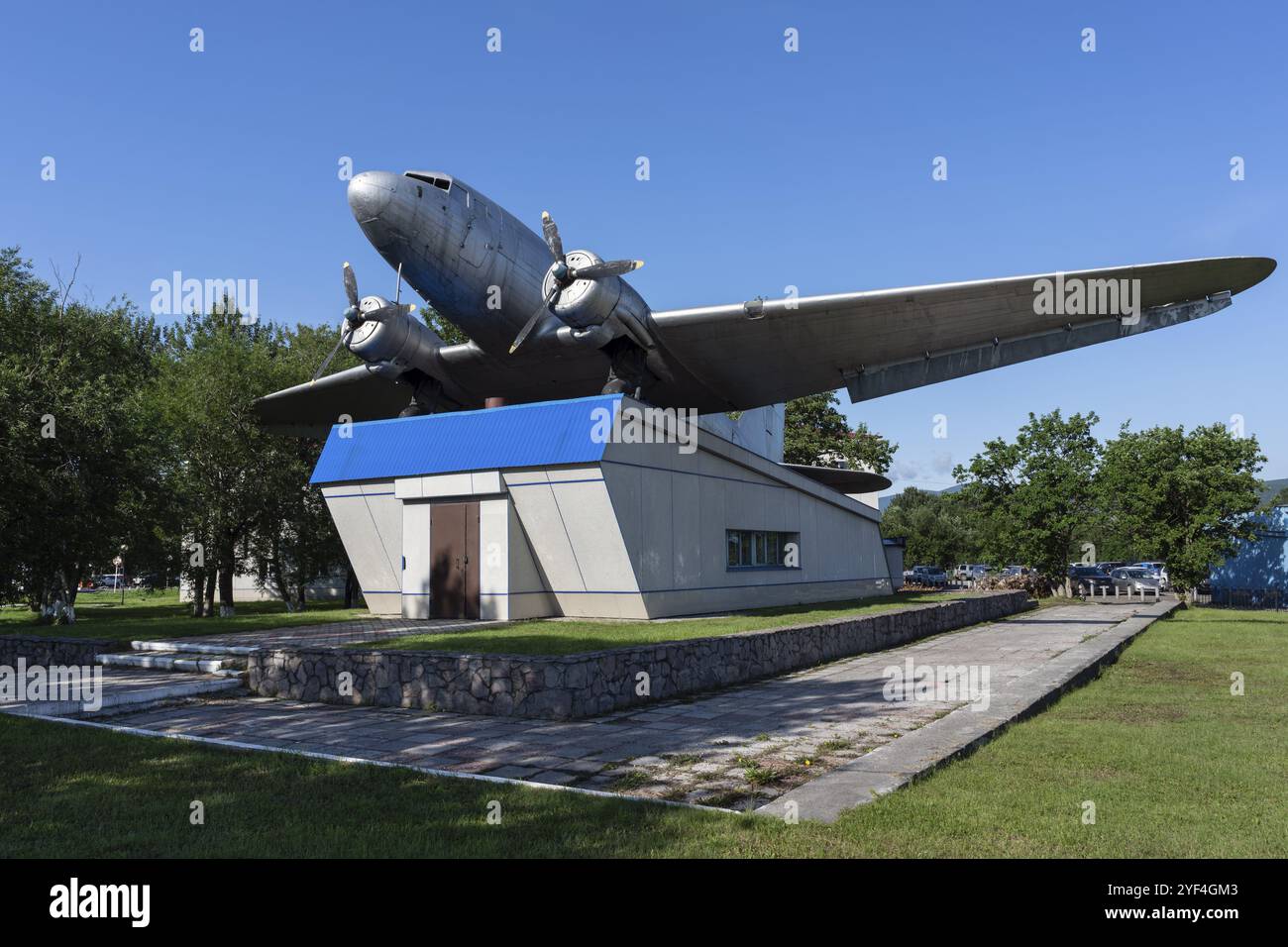 KAMCHATKA PENINSULA, RUSSIAN FAR EAST, AUG 6, 2018: Monument to Soviet ...
