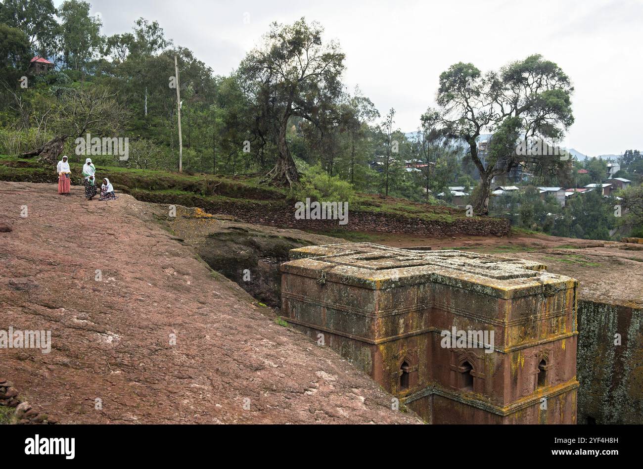 Underground monolithic rock church Biete Giyorgis, dedicated to the ...