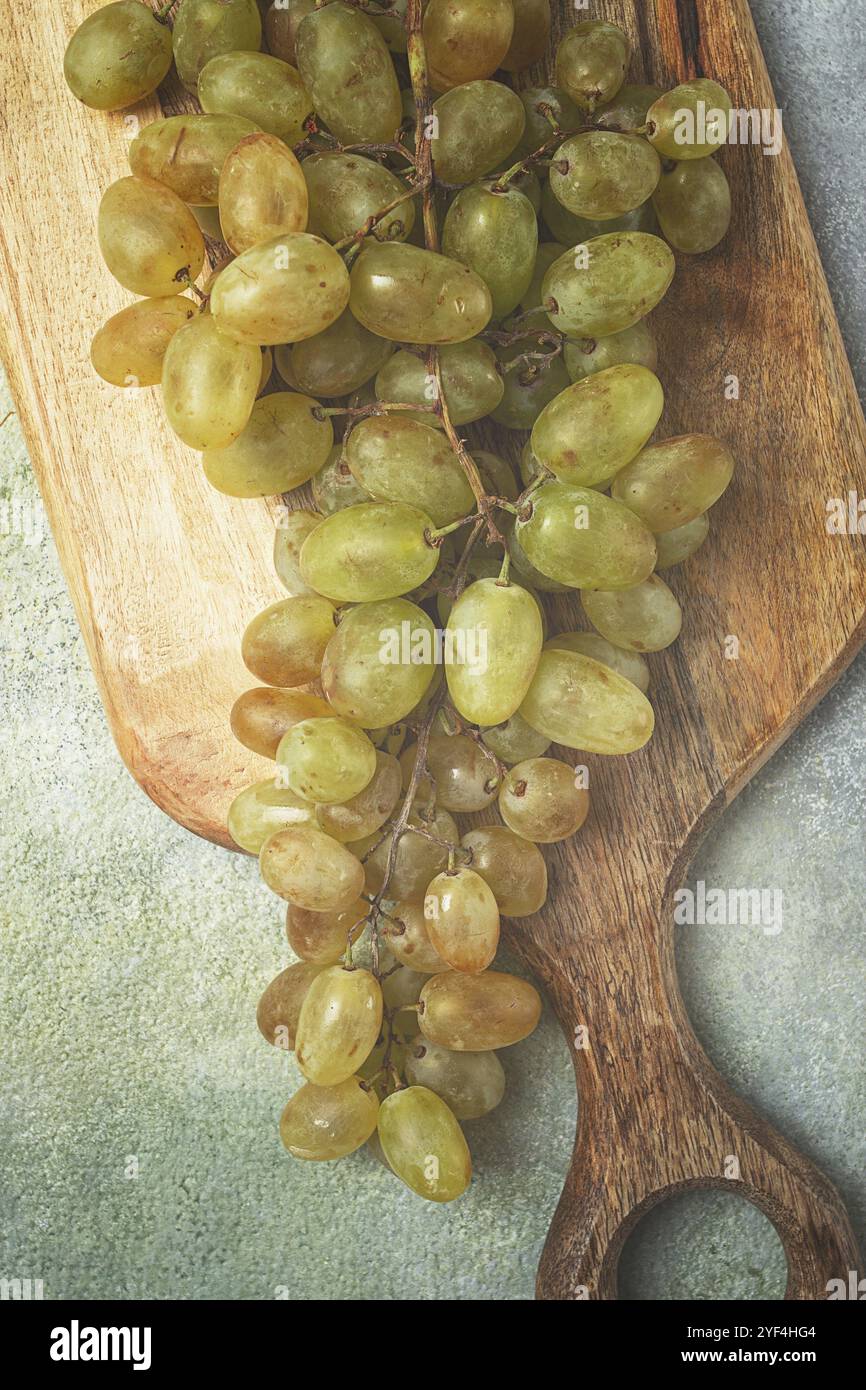 A branch of white grapes, wine grapes, Georgian grape variety ...