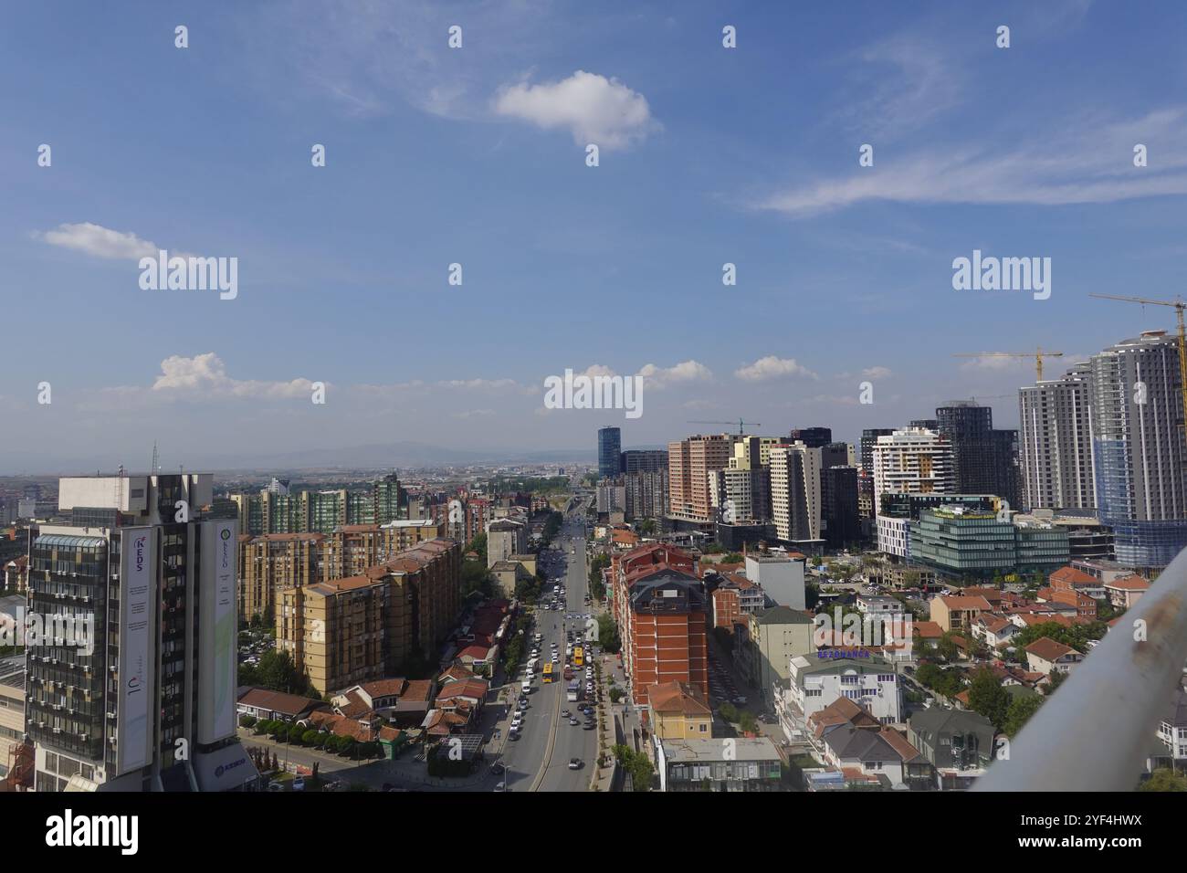 Pristina city seen from top of Mother Teresa Cathedral, Pristina ...
