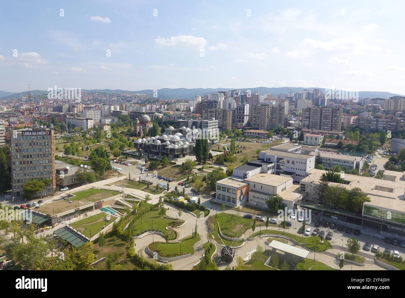 Pristina city seen from top of Mother Teresa Cathedral, Pristina ...