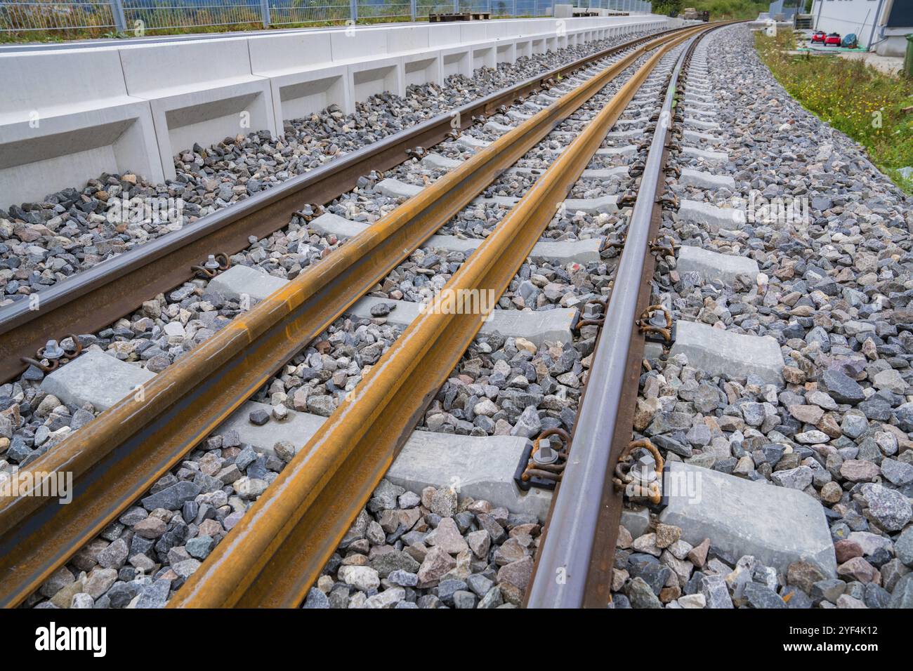Rail track bend hi-res stock photography and images - Alamy