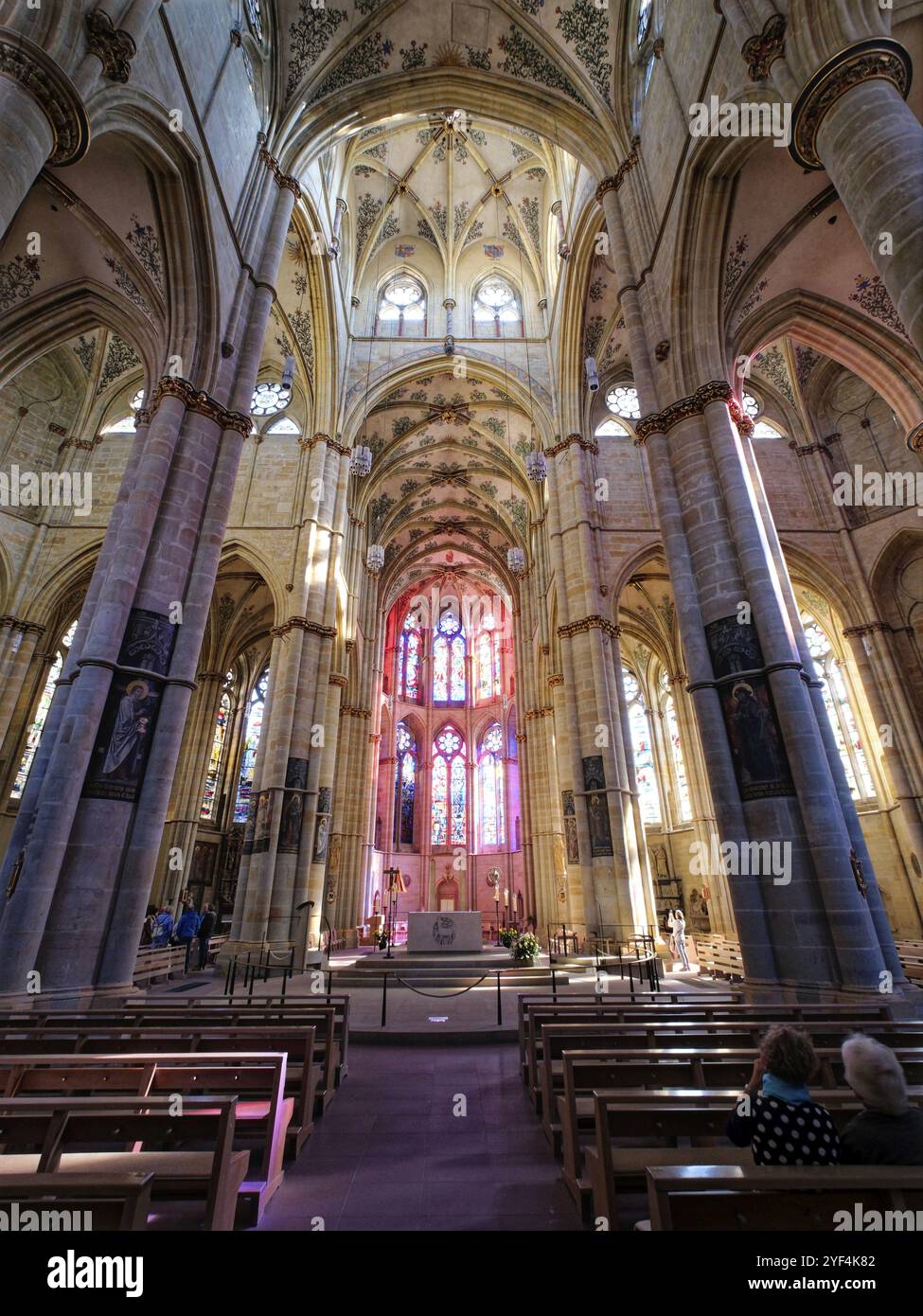 Interior view of the Church of Our Lady. The basilica is part of the ...