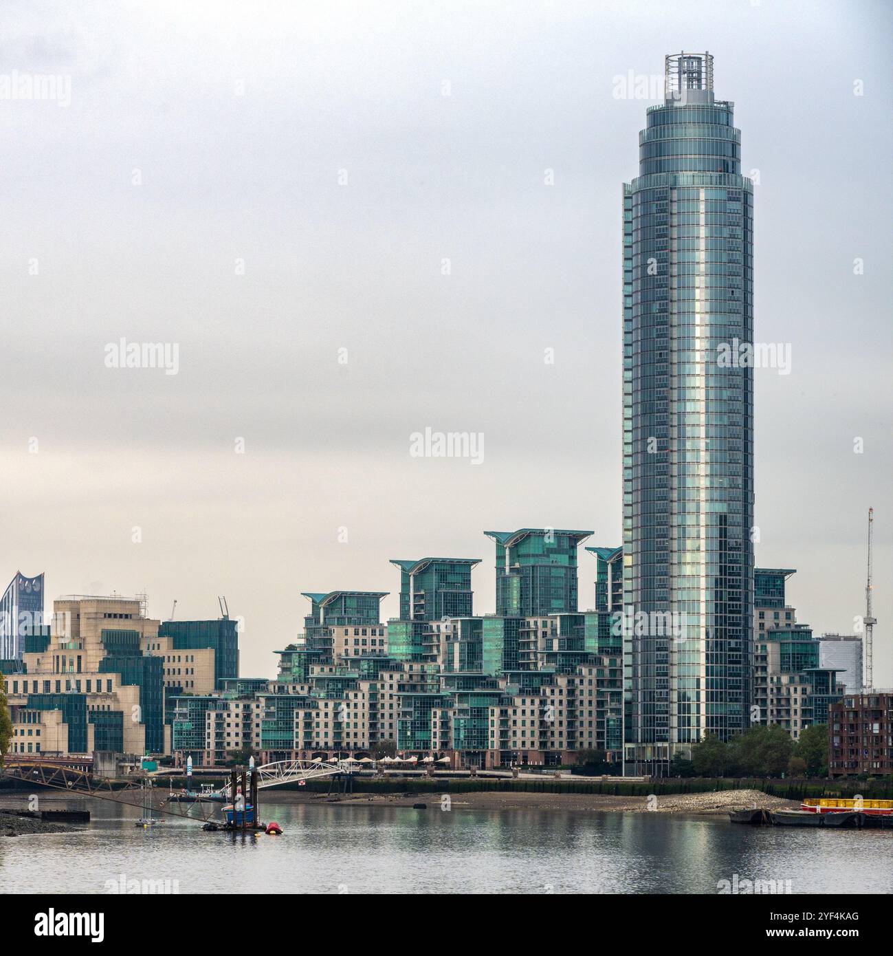 St George Wharf Architecture and Tower from Battersea Power Station ...