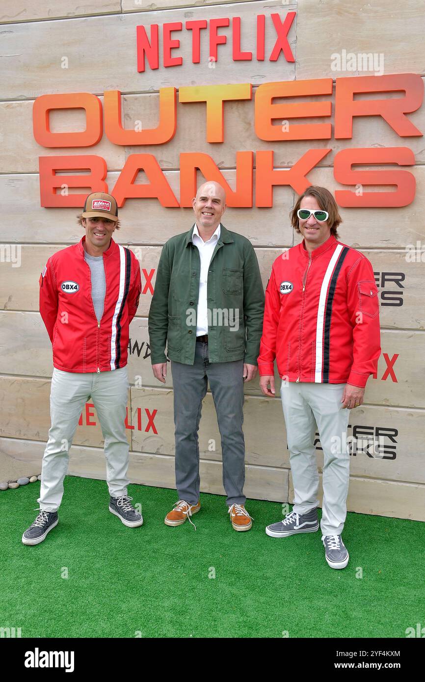 Jonas Pate, Shannon Burke und Josh Pate beim Netflix Event 'Poguelandia ...