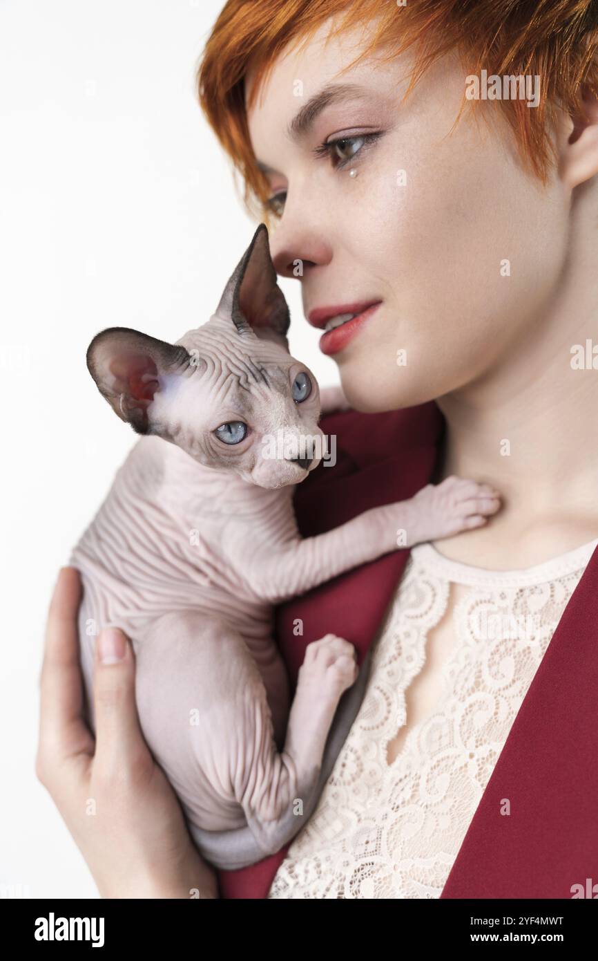 Baby redhead hug on white hi-res stock photography and images - Alamy