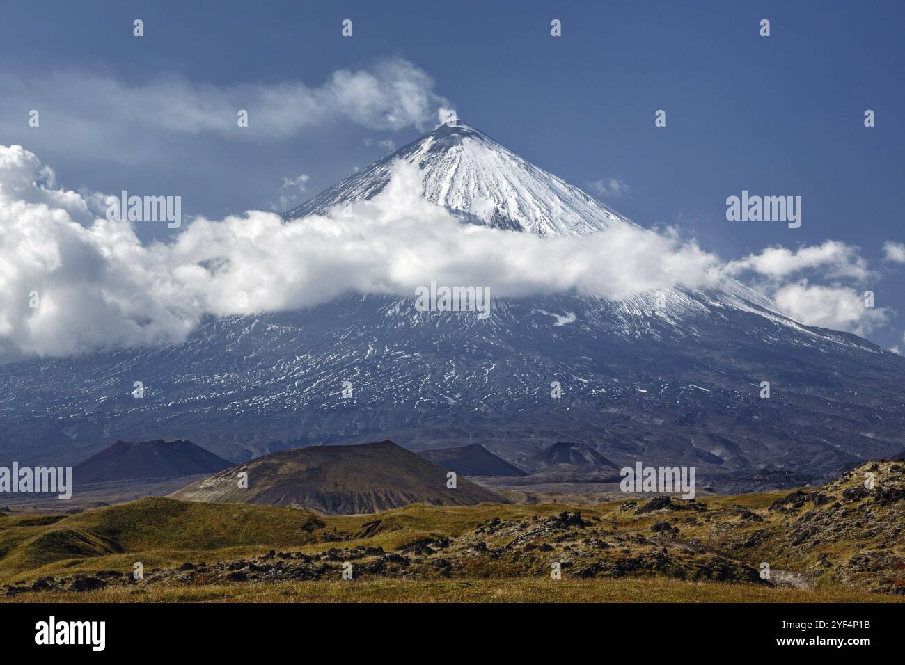 Klyuchevskoy Volcano (Klyuchevskaya Sopka) is a stratovolcano, the ...