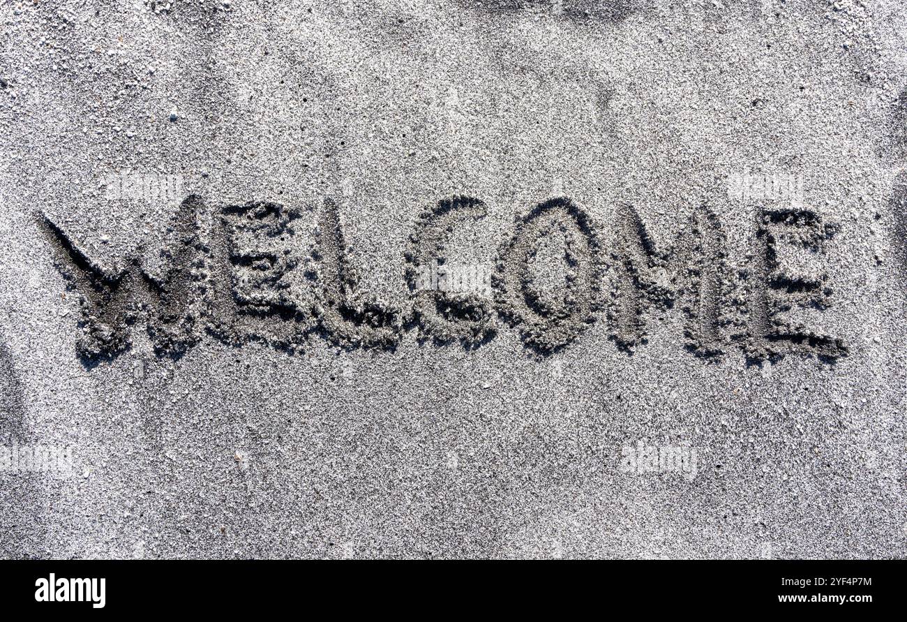 Business hello and welcome concept. Concept word Welcome written on ...