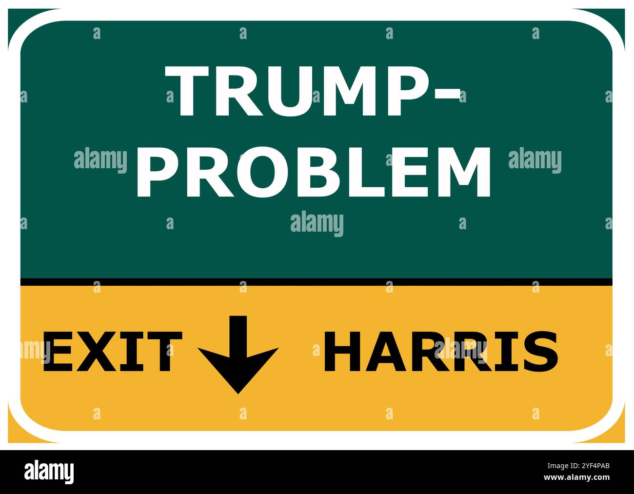 US-Wahl 2024 zwischen Donald Trump und Kamala Harris Auf einem ...