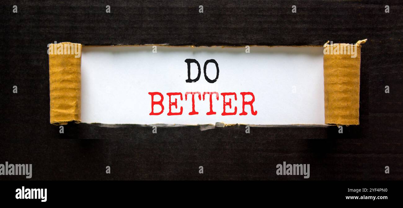Do better symbol. Concept words Do better on beautiful white paper ...