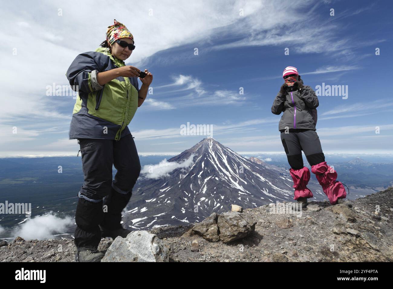 Young tourist crater volcano hi-res stock photography and images - Alamy