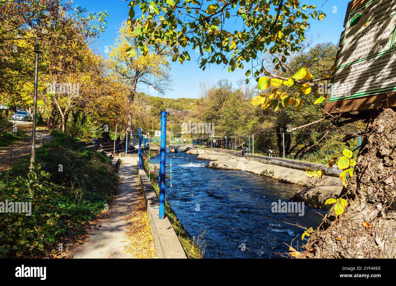 Kayak slalom course on the Treska River where the World Championship ...