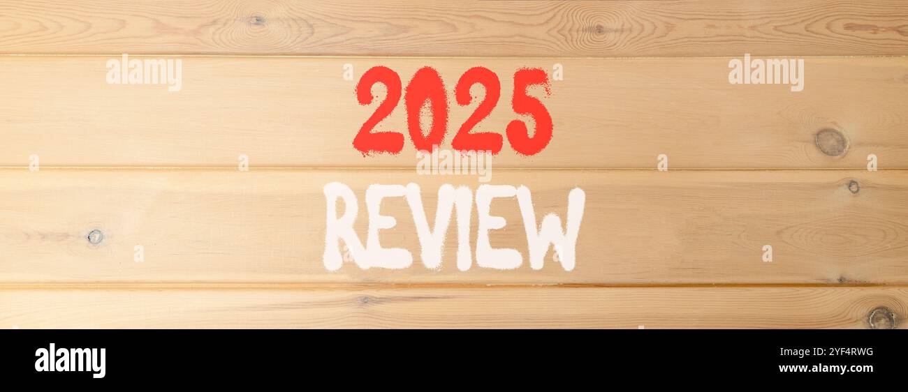 Planning 2025 review new year symbol. Concept words 2025 Review on ...