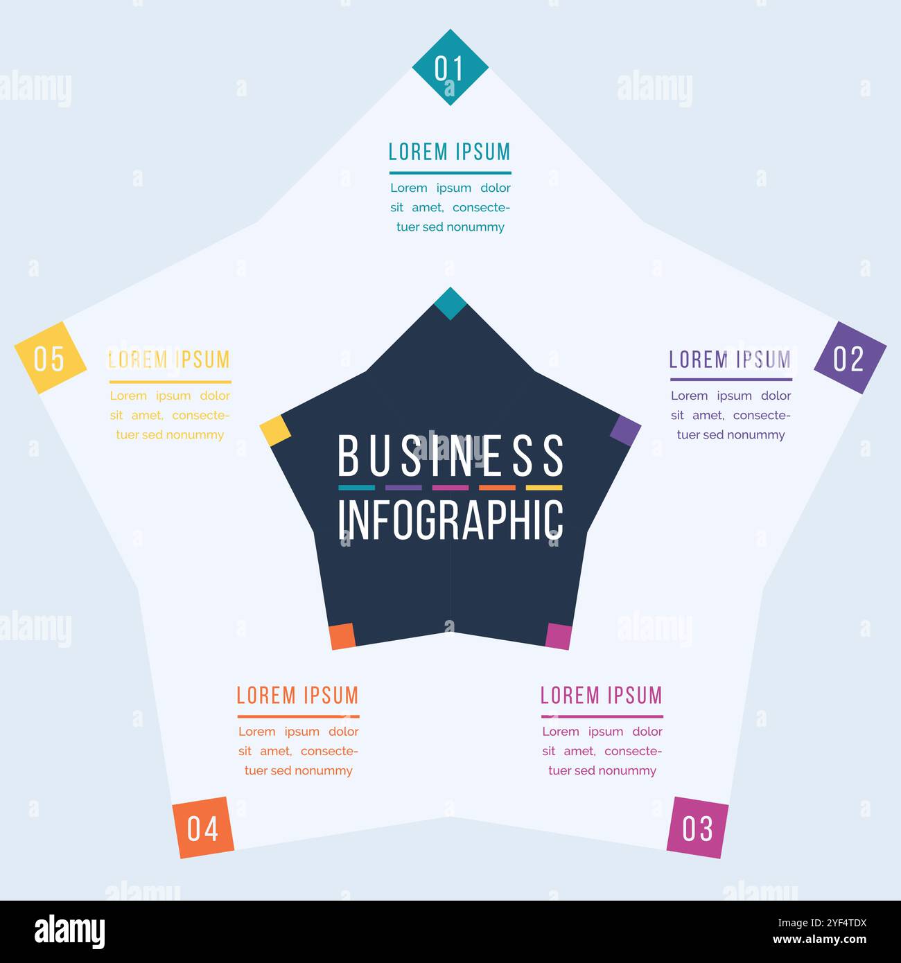 Business Infographic template 5 steps, objects, elements or options ... Business Infographic template 5 steps, objects, elements or options ...