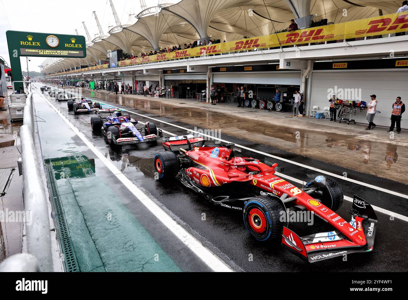 Charles Leclerc (MON) Ferrari SF-24 leaves the pits. 03.11.2024 ...