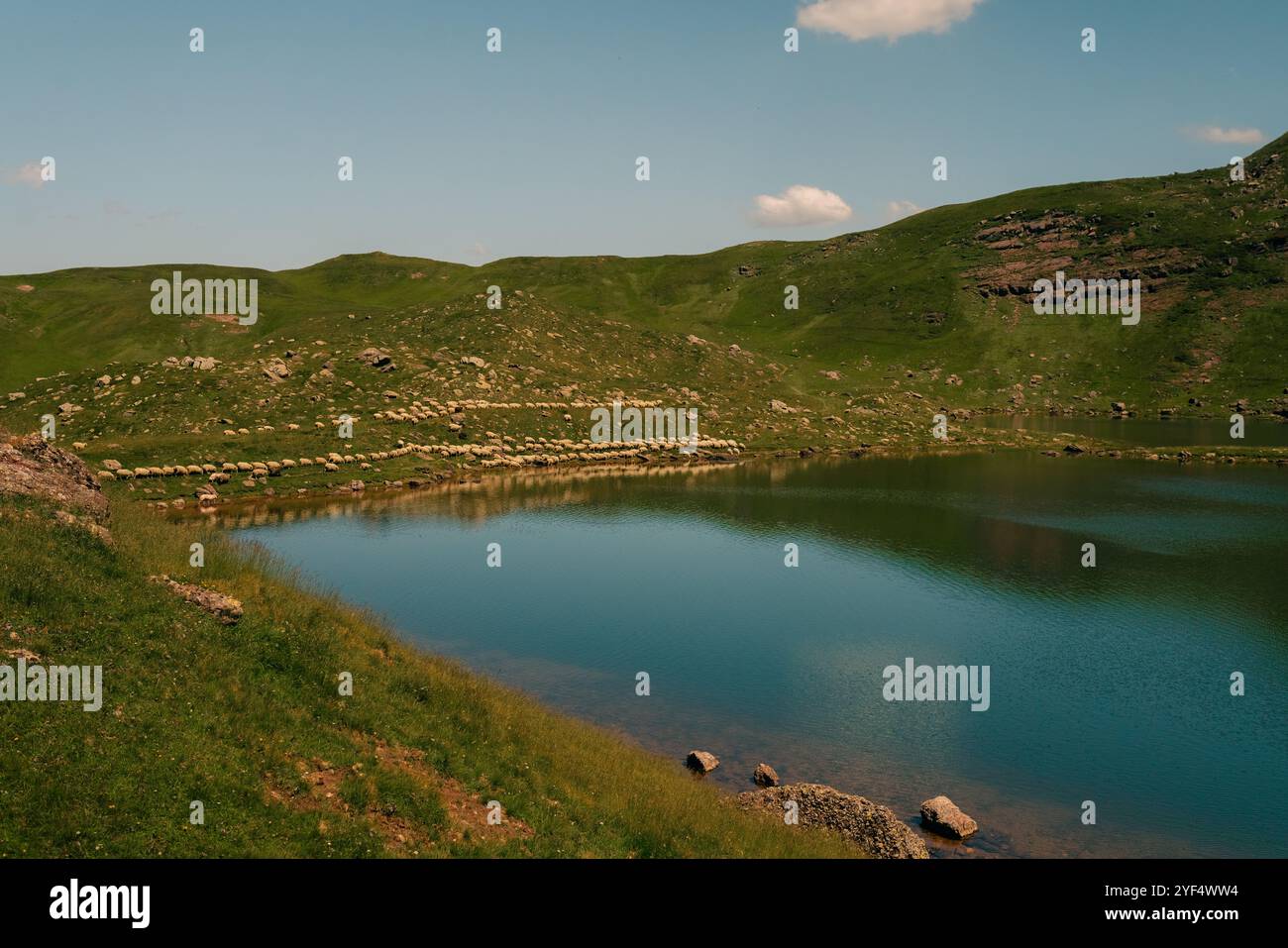 An alpine lake Gentau is one of Ayous lakes in the Atlantic Pyrenees ...