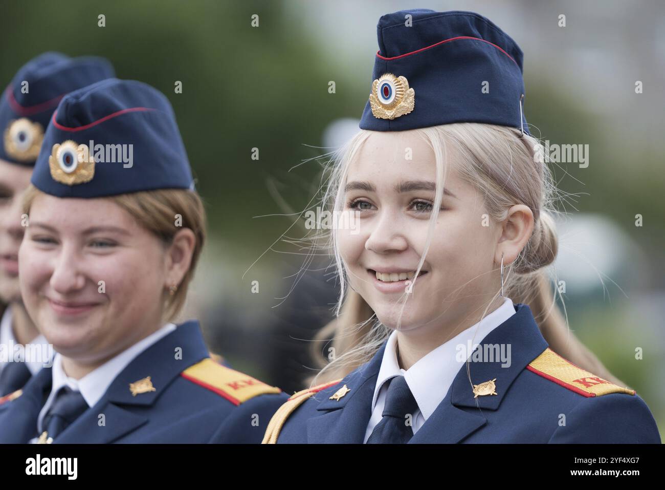 Cadets in uniform of Cadet Class Investigative Committee of Russia ...
