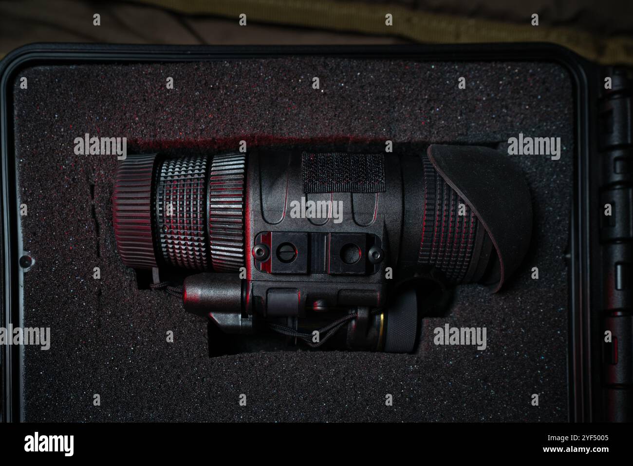 Military Night Vision Monocular with Image Intensifier Tube, Close Up ...