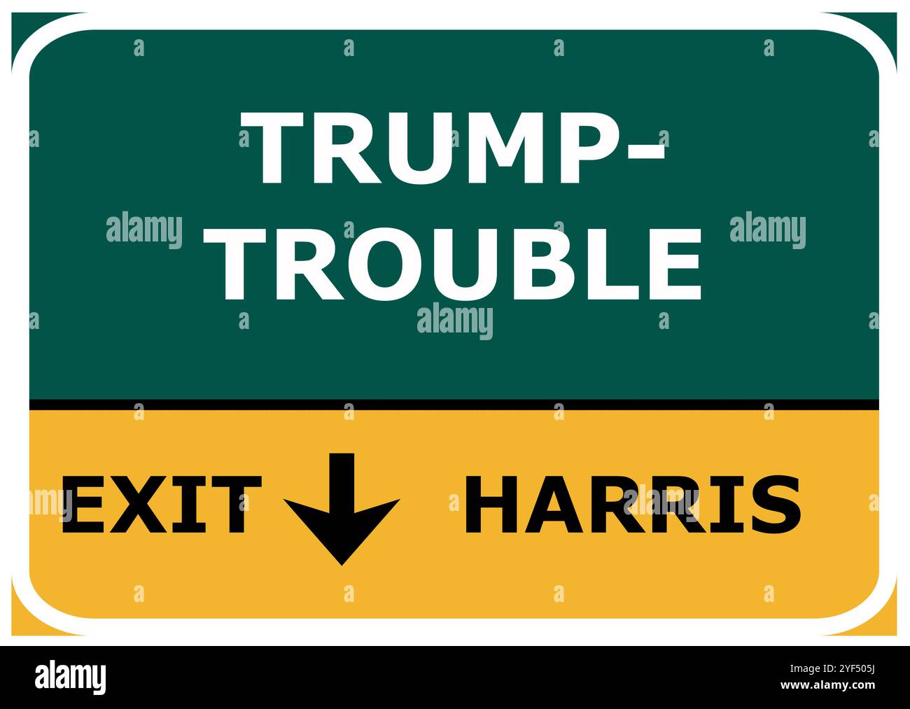 US-Wahl 2024 zwischen Donald Trump und Kamala Harris Auf einem ...
