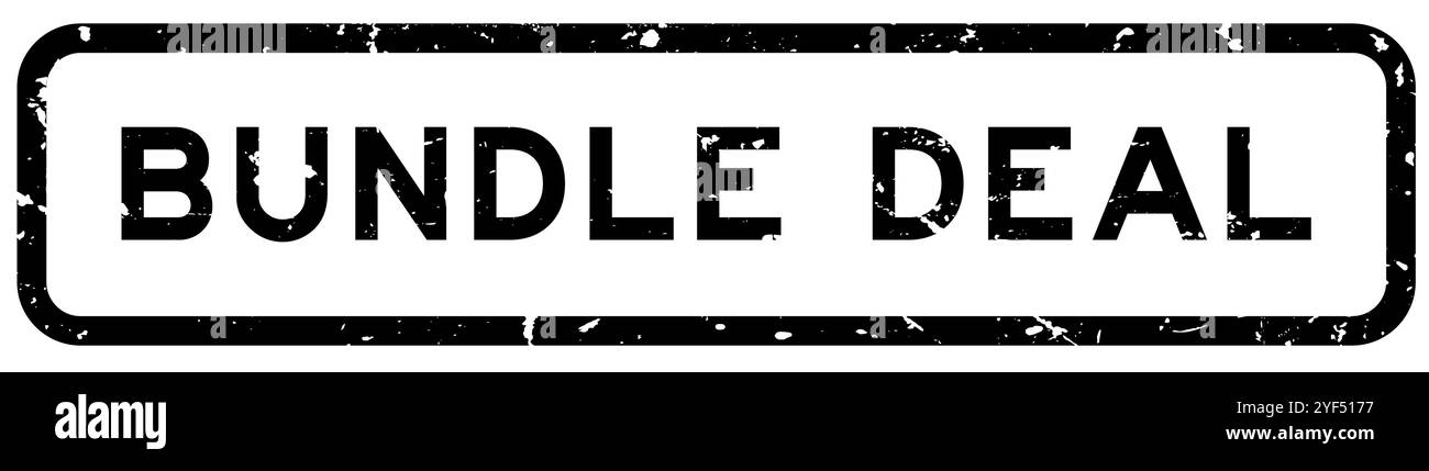 Grunge black bundle deal word square rubber seal stamp on white background Stock Vector Image ...