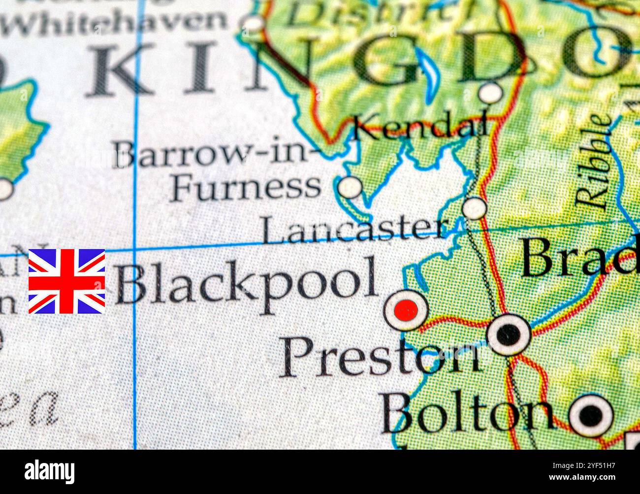 Blackpool map hi-res stock photography and images - Alamy