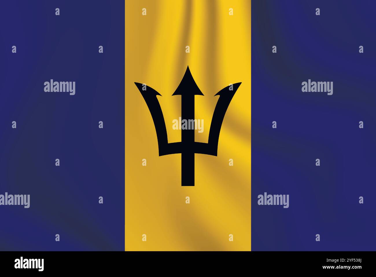 Flag of Barbados. National symbol in official colors. Template icon ...