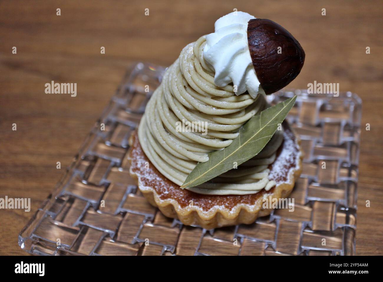 Mont blanc (mashed chestnut cake) in Japan Stock Photo - Alamy